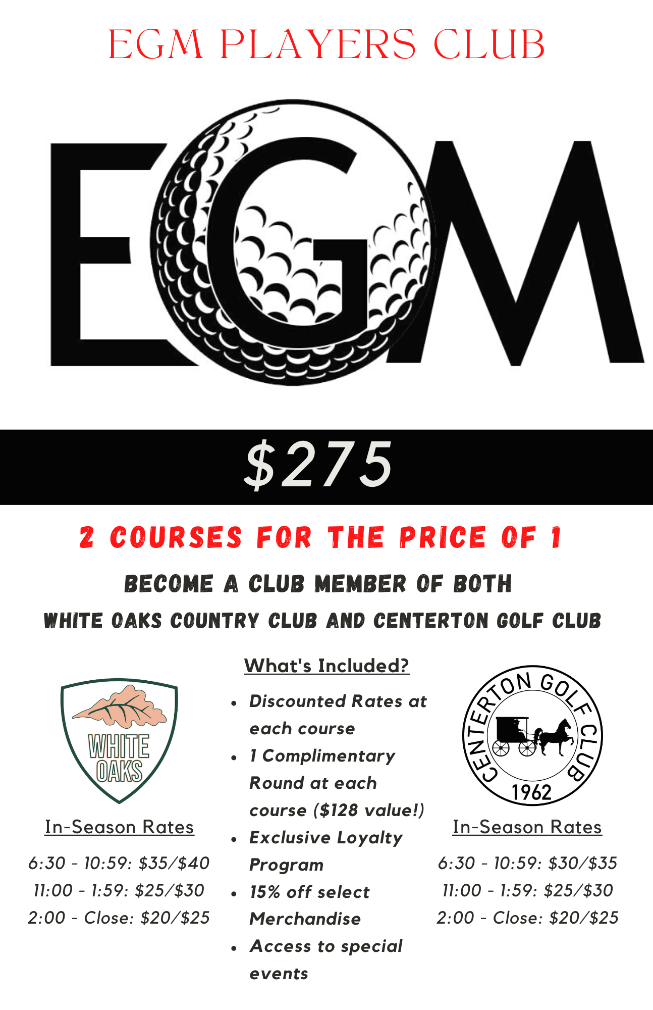 2022 Membership Plans - Centerton Golf Club