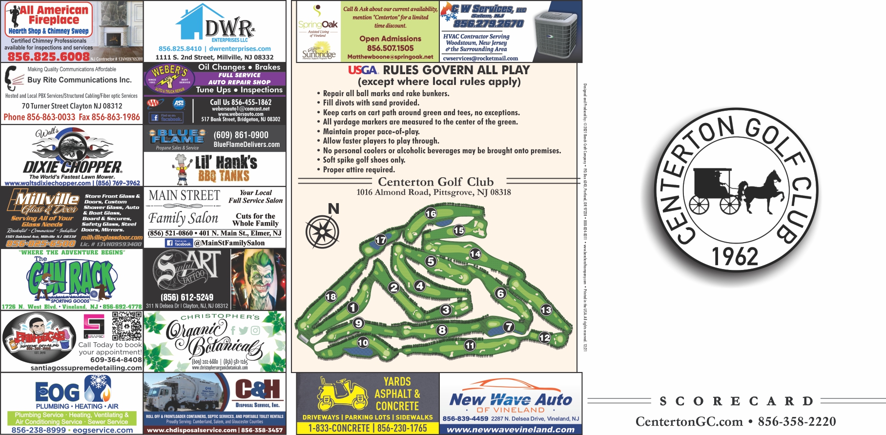 Scorecard - Centerton Golf Club